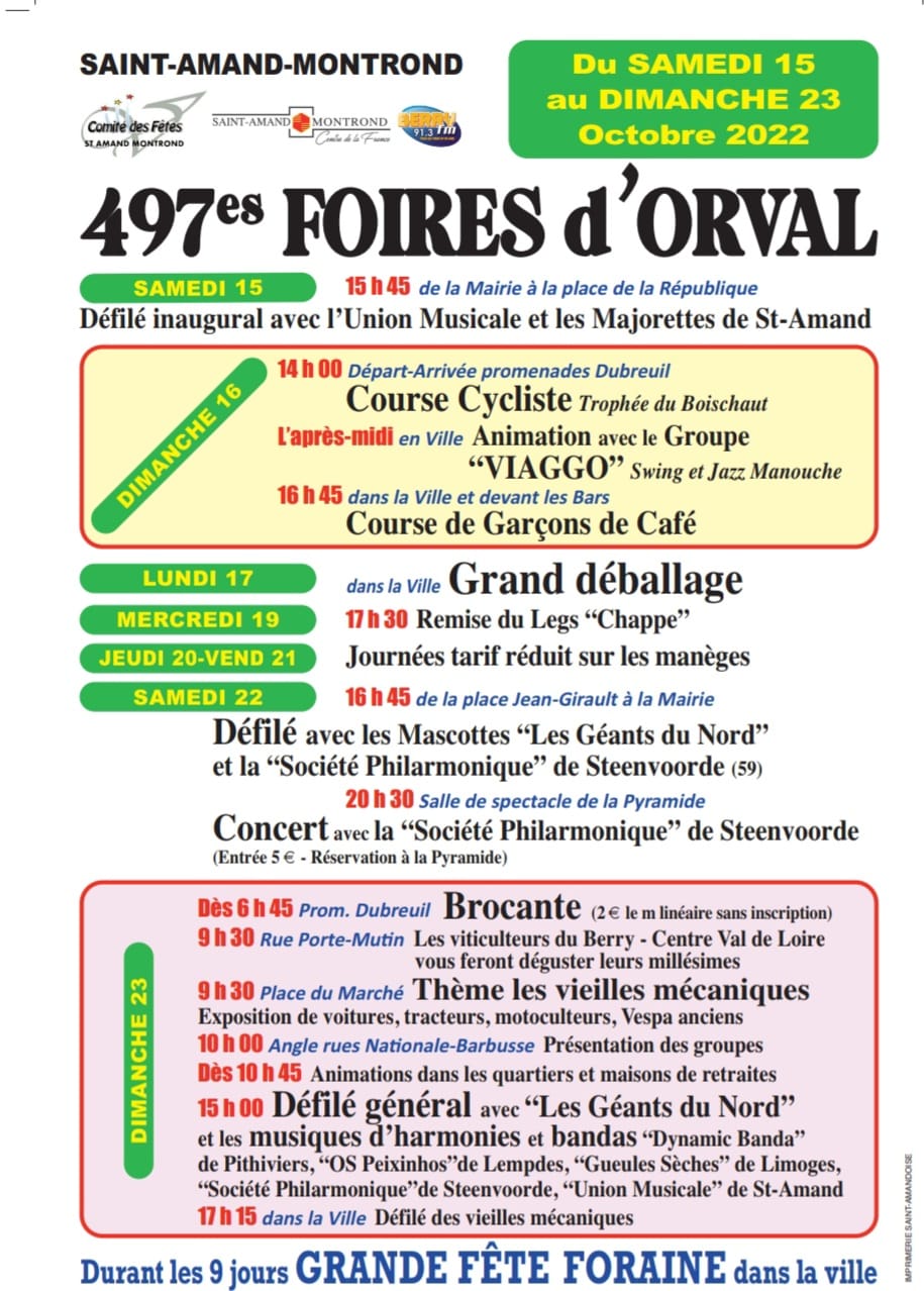 Les Gueules Sèches de Limoges | Foire d’Orval – St Amand Montrond